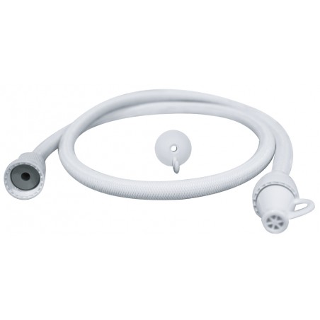 FLEXIBLE DE TOILETTE TRESSE BLANC 1M